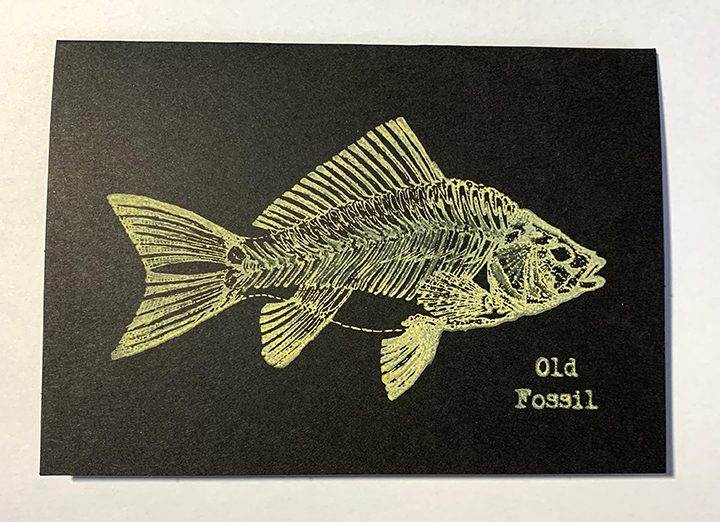 Old Fossil A6 Red Rubber Stamp - IndigoBlu